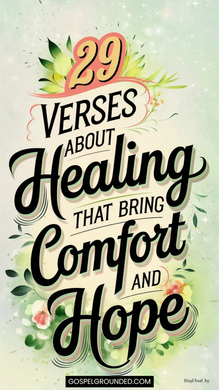 29 Bible Verses About Healing That Bring Comfort and Hope – Gospel Grounded