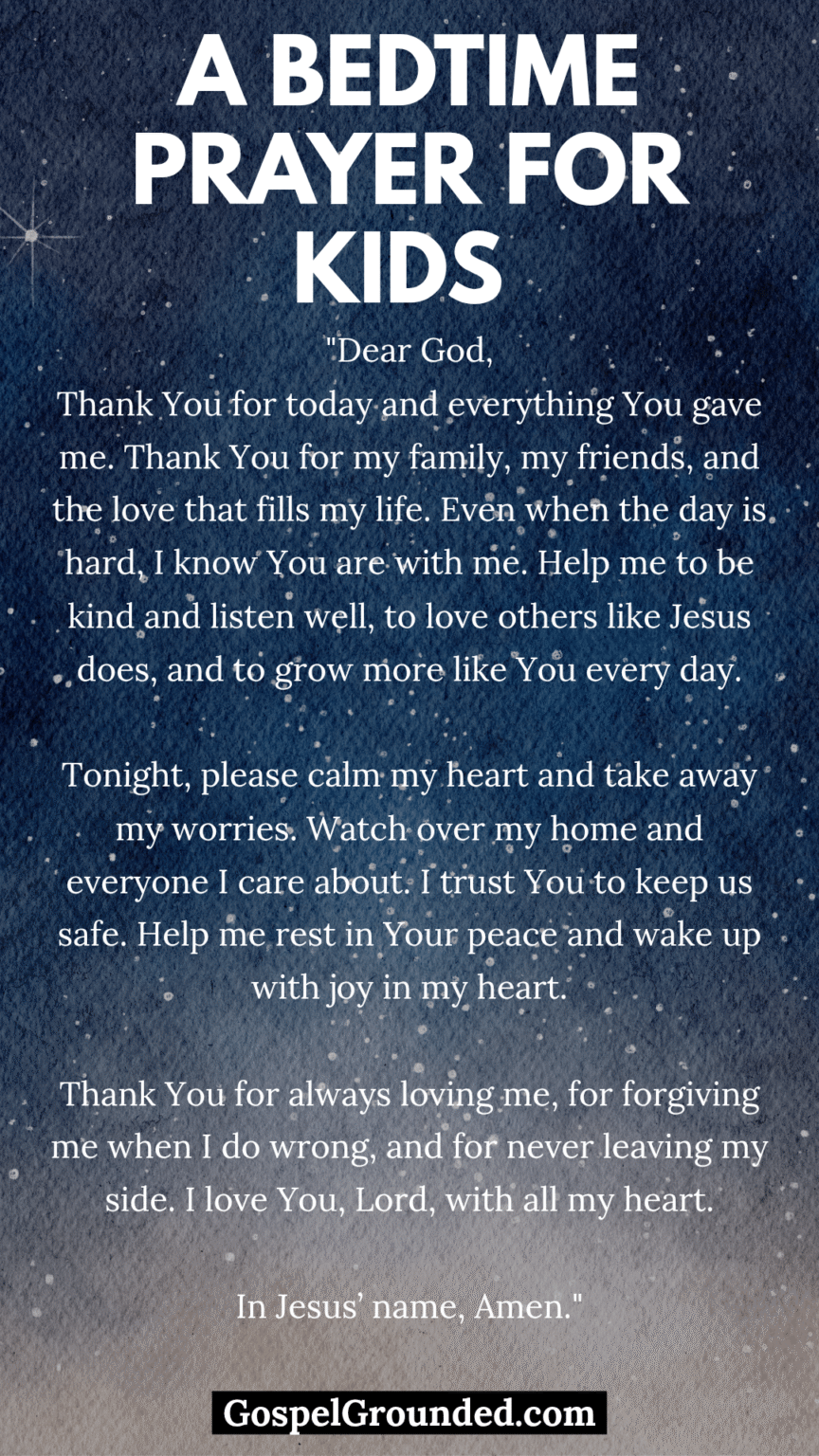 17 Nighttime Prayers for Kids: Helping Children Rest in God’s Peace ...